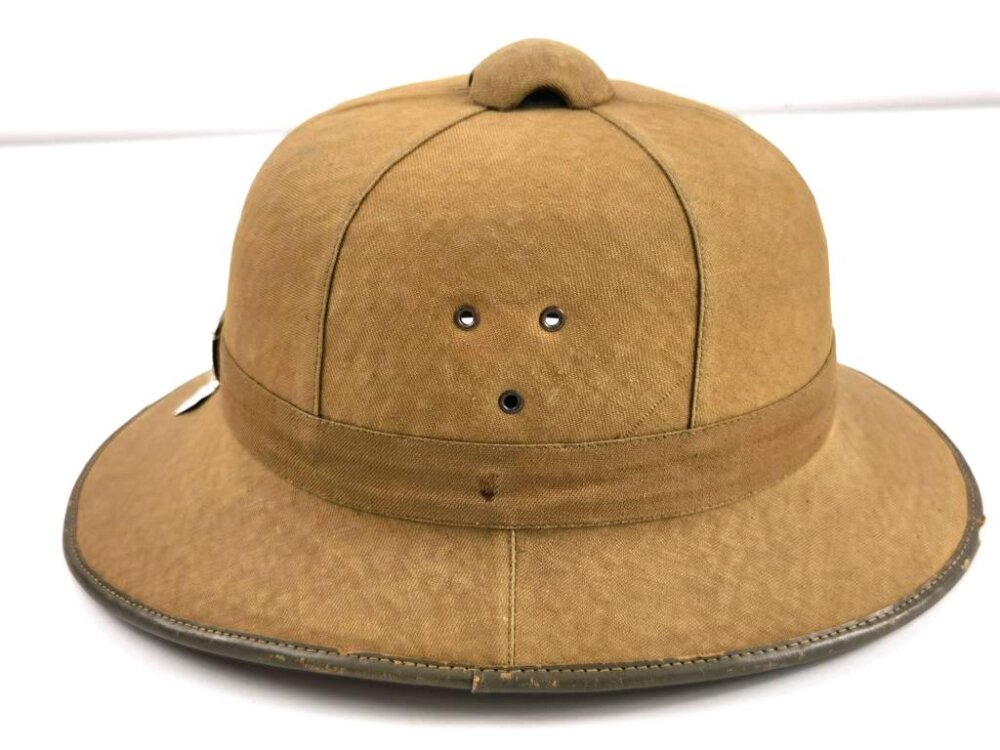 Tropenhelm Wehrmacht Heer, seltene Ausführung mit Hohlnieten für die