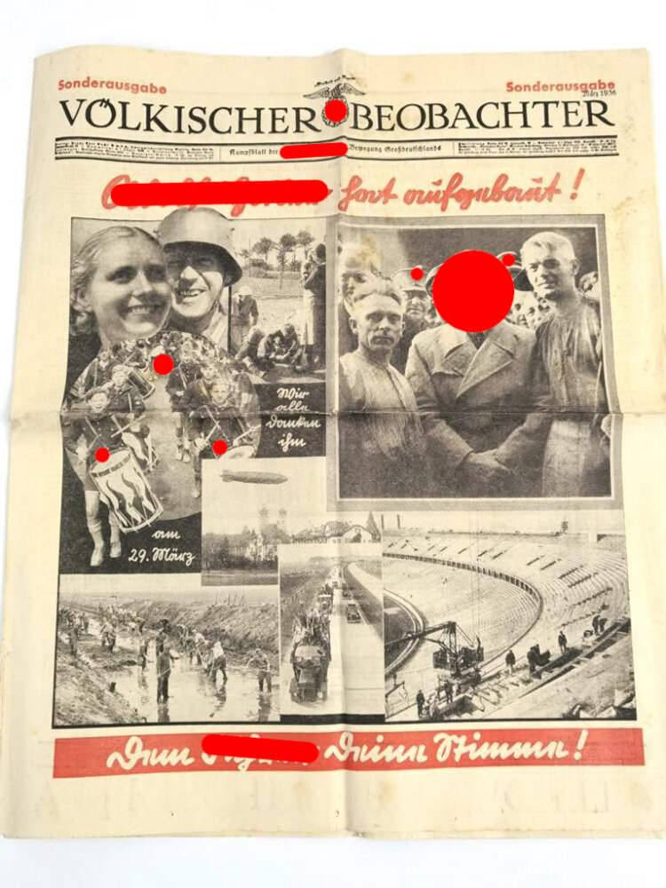 Völkischer Beobachter, Sonderausgabe März 1936, "Adolf Hitler hat auf