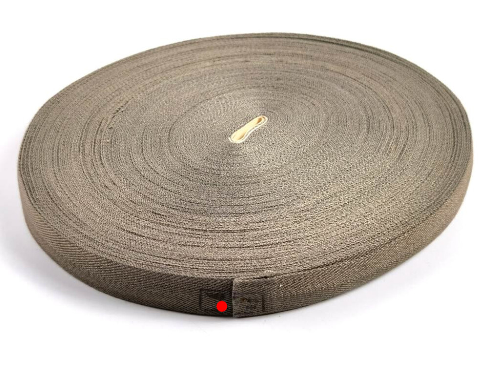 1 Rolle Webband Breite 18 mm, Durchmesser der Rolle 22cm. Relativ dic