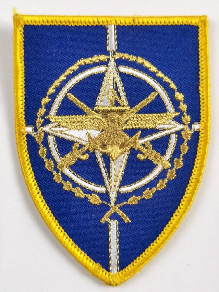 NATO, Abzeichen/ Patch " Internationaler Militärstab ", 25,00