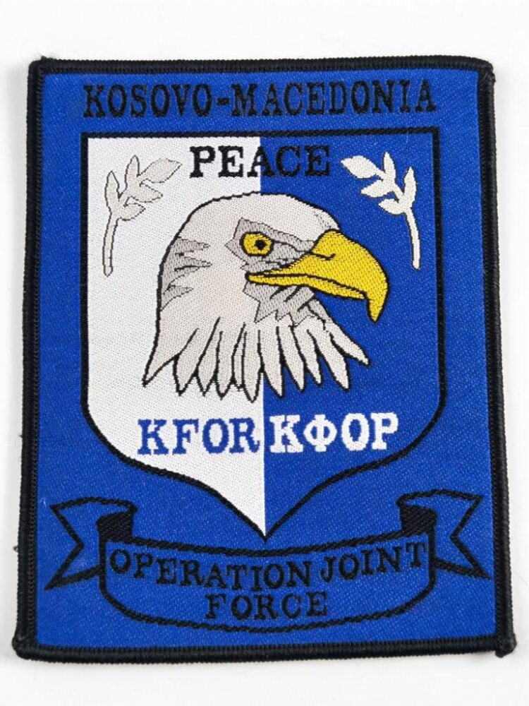 NATO, Abzeichen/ Patch " Kosovo- Macedonia " Peace KFOR " , Operation