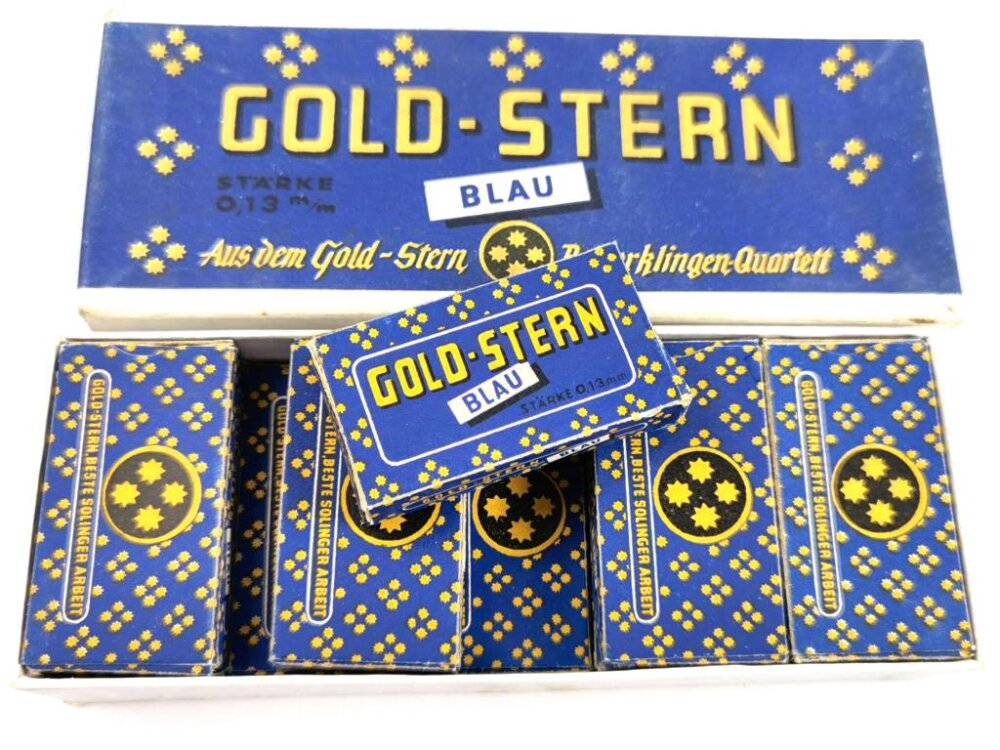 "Gold Stern Blau" Rasierklingen. Sie erhalten einen ( 1 ) Pack aus de