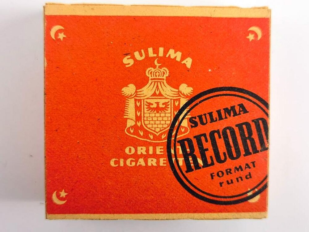 Pack " Sulima Record " Zigaretten, ungeöffnet, Steuerbanderole mit Ha