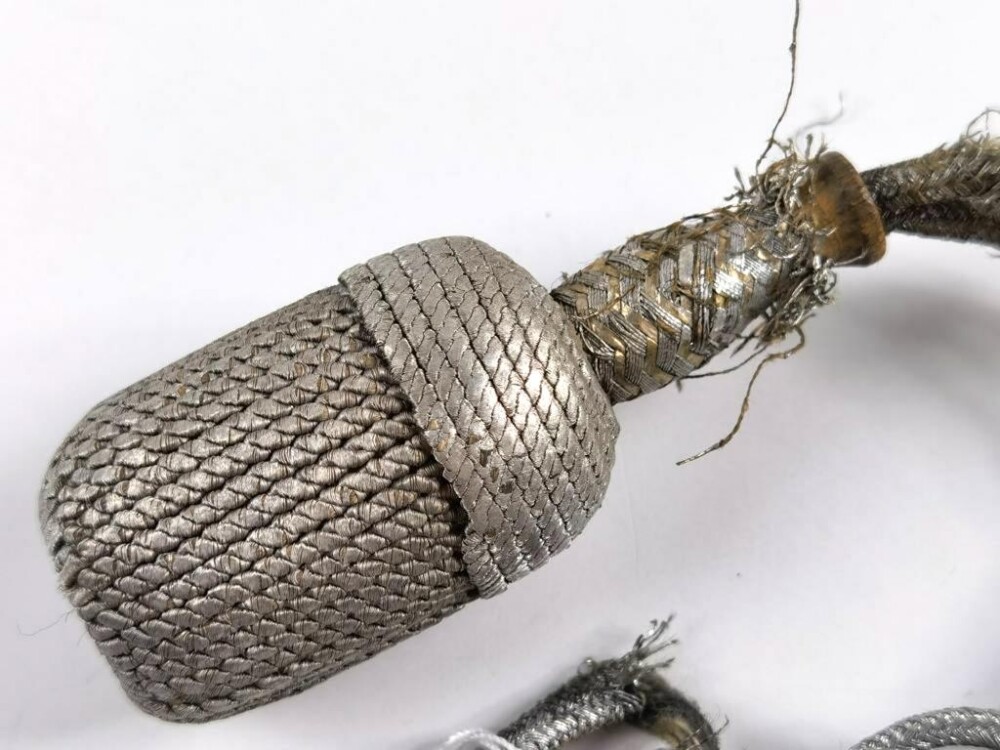 Portepee zum Dolch für Offiziere der Luftwaffe. Stark getragen, 30,00