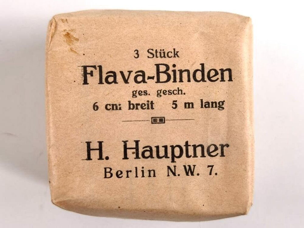 3 Stück " Flava-Binden" H.Hauptner Berlin, gehört so unter anderem in