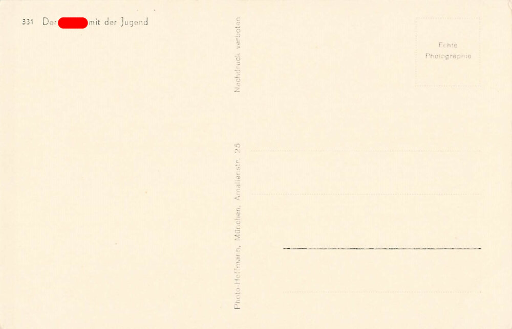 Ansichtskarte "Der Führer mit der Jugend", 25,00