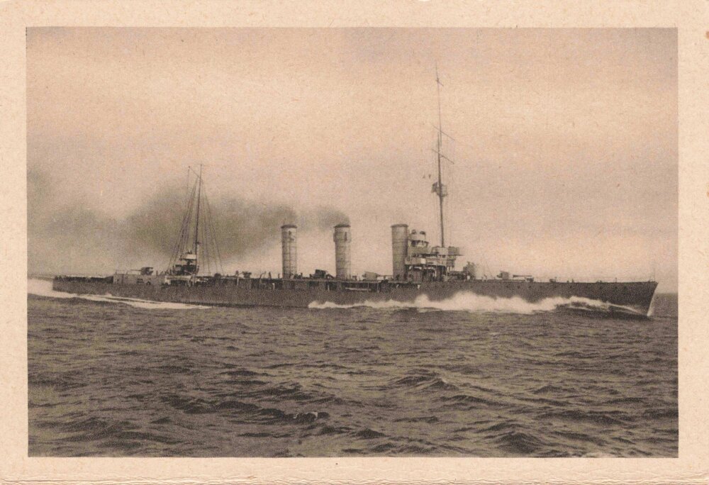 Ansichtskarte Winterhilfswerk "Kleiner Kreuzer SMS Brummer", 10,00