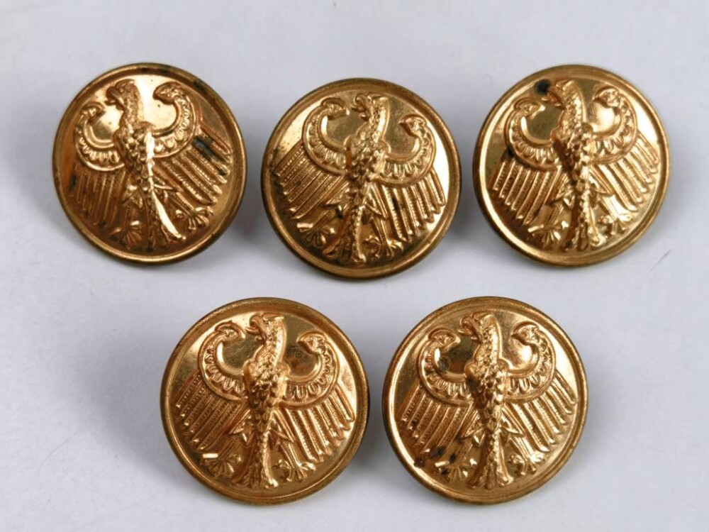 Reichspost Weimarer Republik, 5 Uniformknöpfe 24mm, 15,00