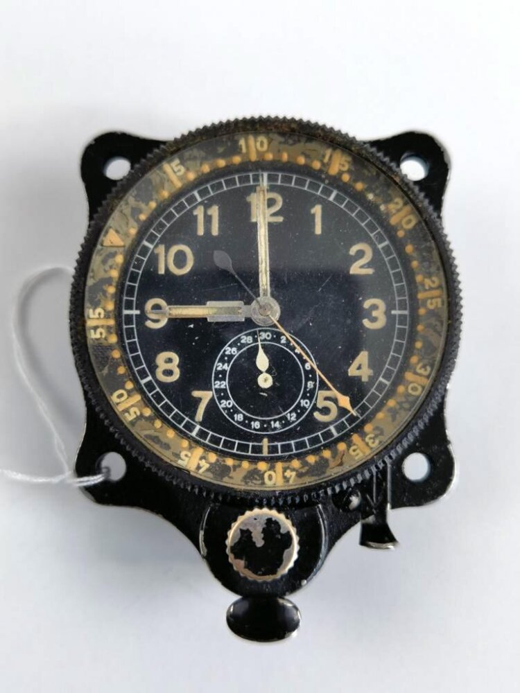 Luftwaffe Borduhr Bo-UK1, Junghans Werk, lässt sich stellen, läuft ab