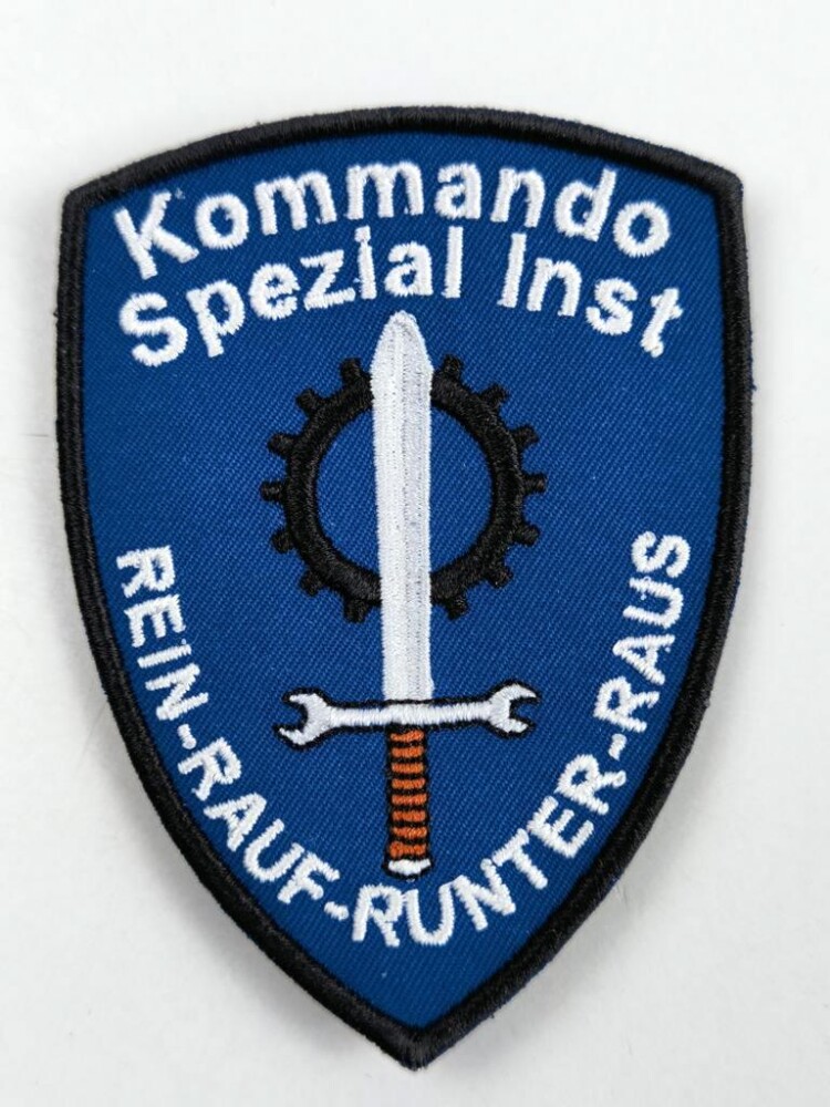 Schweiz, Ärmelabzeichen " Kommando Spezial Inst. - Rein- Rauf- Runter