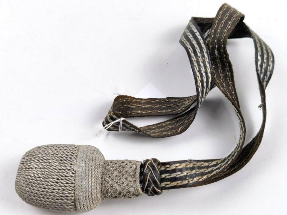 Portepee für Säbel Kaiserreich und frühe Wehrmacht, getragenes Stück,