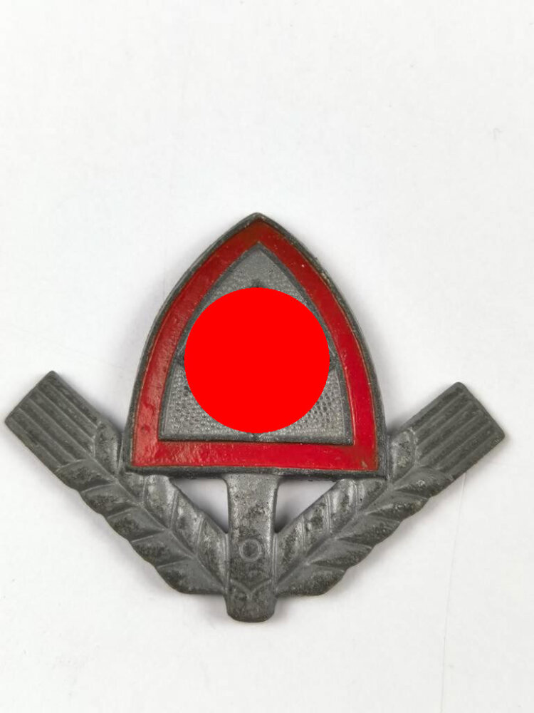 Mützenabzeichen Reichsarbeitsdienst, Lack beinahe vollständig, beide ...
