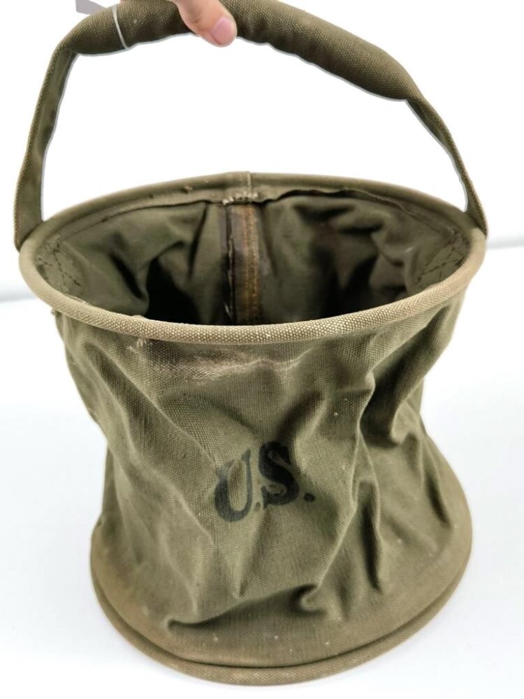 U.S. Army, 1945 dated water bucket, folding. O.D. very good condition