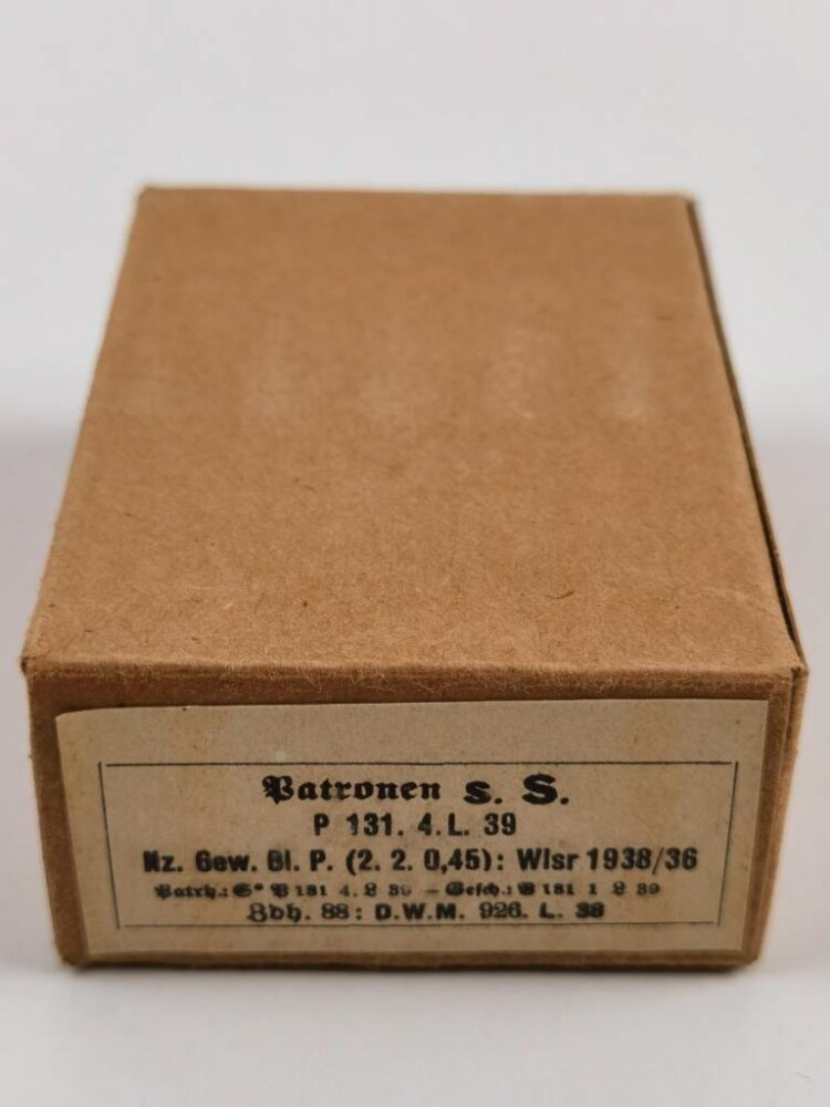 Patronenschachtel Wehrmacht für 15 Patronen s.S. datiert 1939, 20,00