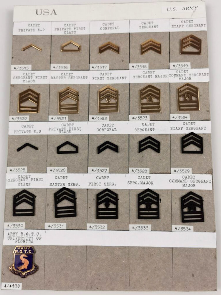 U.S. Army, Sammlung Rangabzeichen Metall, 45,00