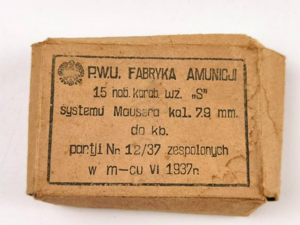 Polen 2.Weltkrieg, Patronenschachtel für 15 Patronen System Mauser 7 ...