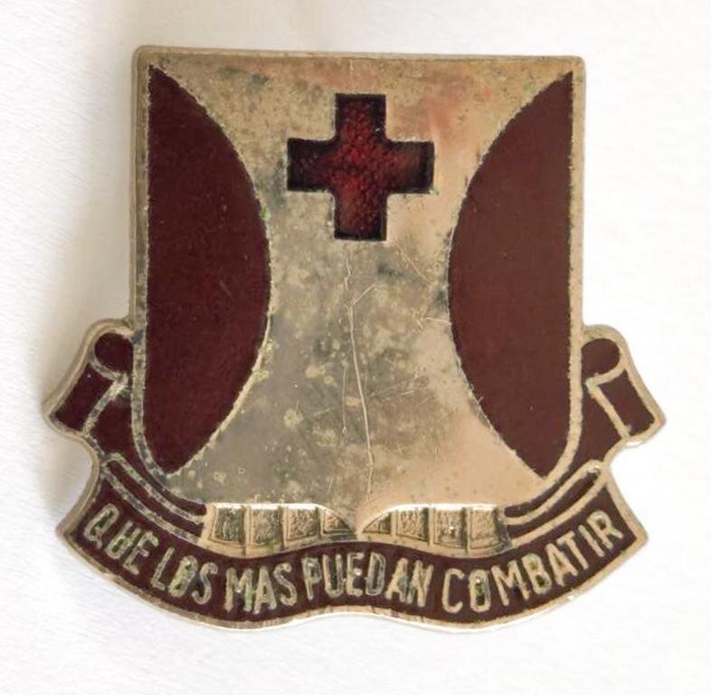 U.S. Army Unit Crest "70th Medical Battalion " pins missing, 12,00