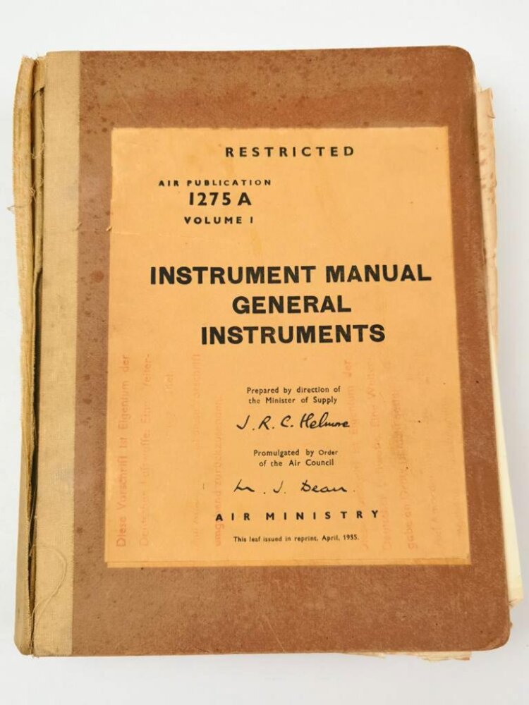 U.S. Air Force " Air Publication 1275A, Volume 1," Instrument Manual