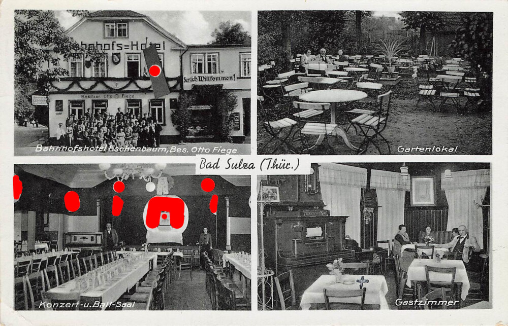 Ansichtskarte "Bad Sulza (Thür.) Bahnhofshotel Eschbaum", 20,00