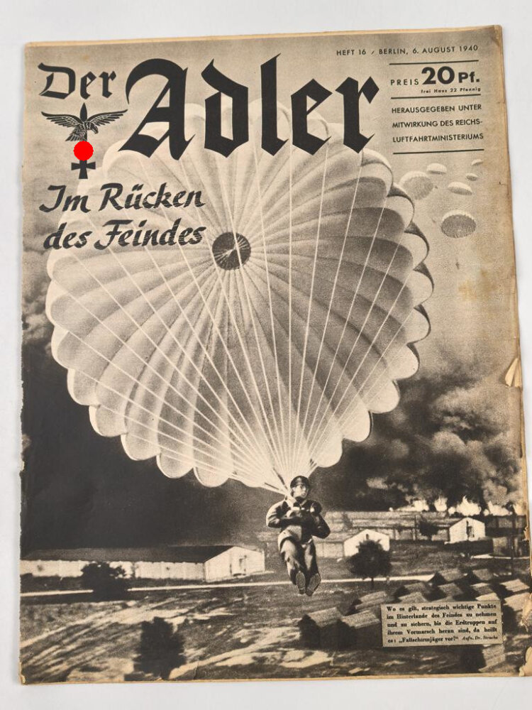 Der Adler "Im Rücken des Feindes" Heft Nr. 16 vom 6. August 1940, ers
