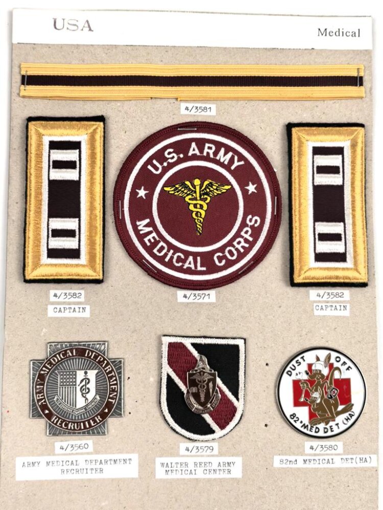 U.S. Medical Corps insignia collection, 80,00