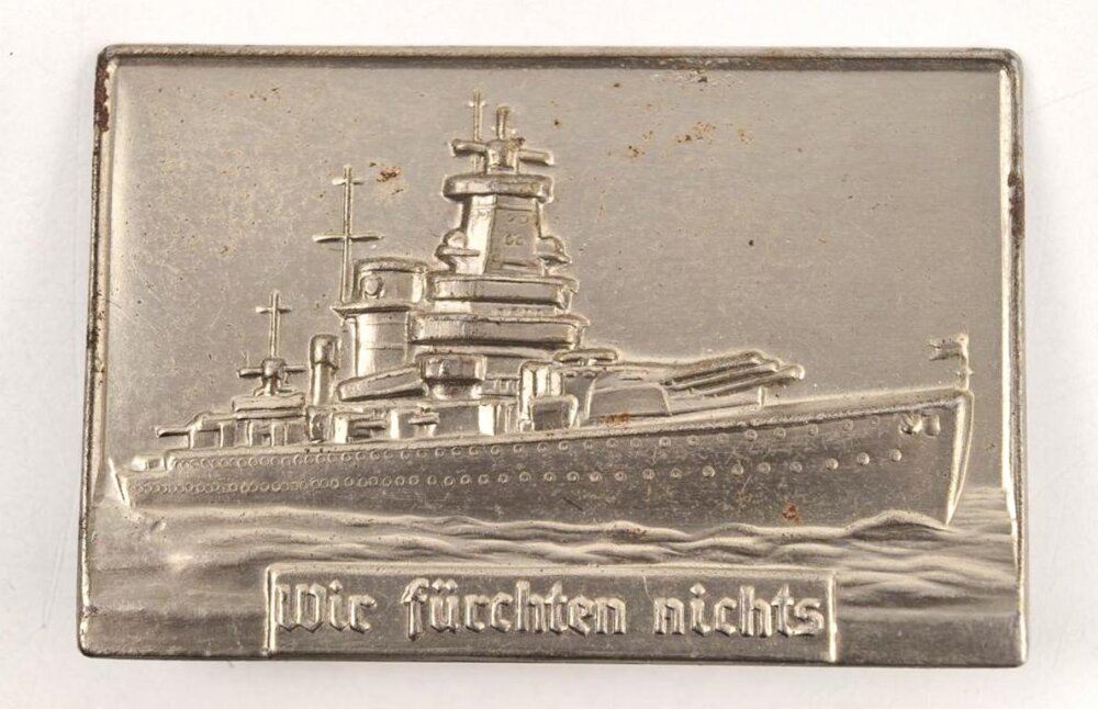 "Wir fürchten nichts" Auflage für ein Fotoalbum ? Eisen gepägt, Maße ...