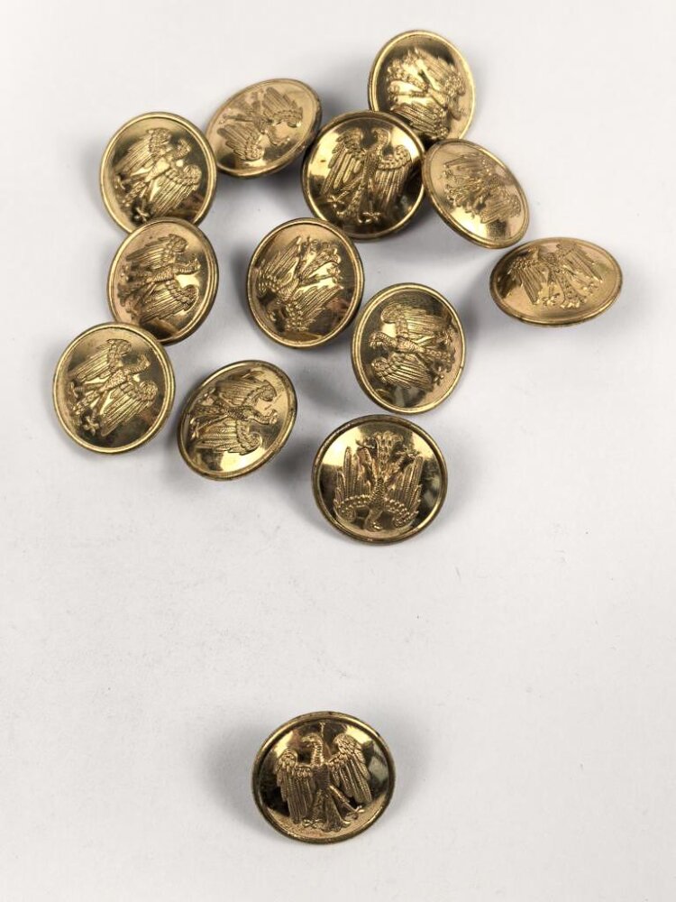 Reichspost, Uniformknopf 24mm, sie erhalten ein ( 1 ) Stück, 9,00