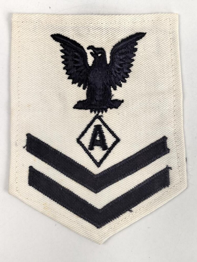 U.S. Navy rating arm badge " A" on white, 15,00