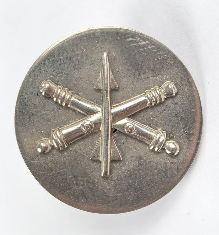 U.S.Army Air Defense Artillery Collar Device, silver, 20,00