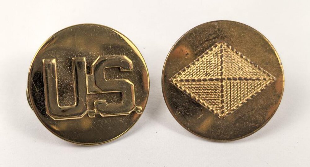 U.S.Army Finance Collar Device, Pair, 25,00