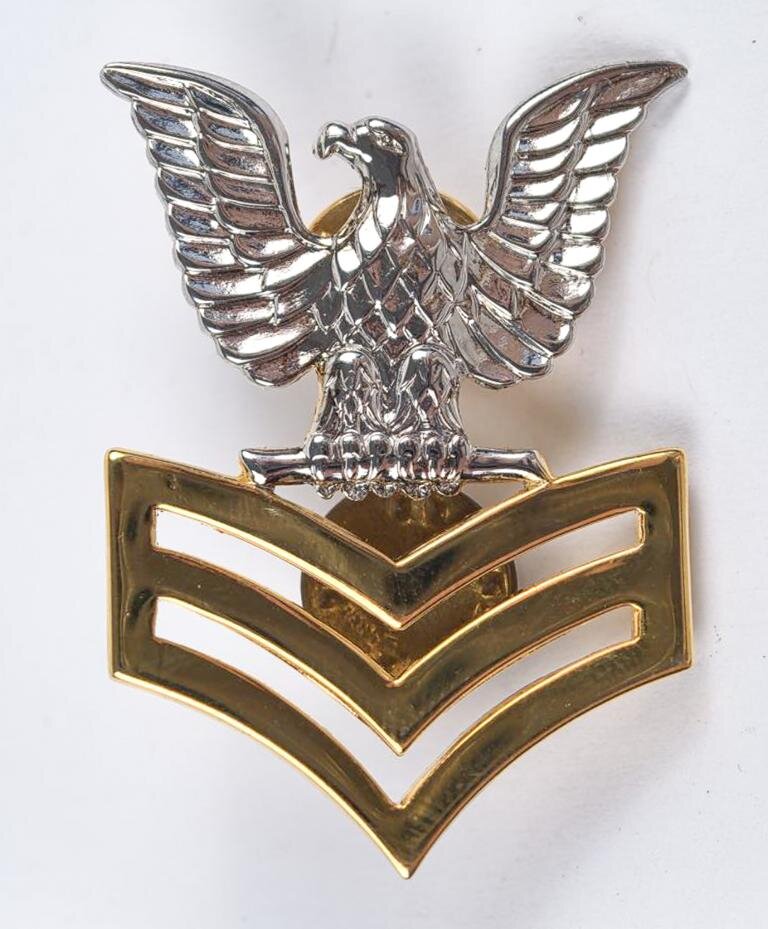 U.S.Navy Collar Device, silver/ gold, 42mm high, 15,00