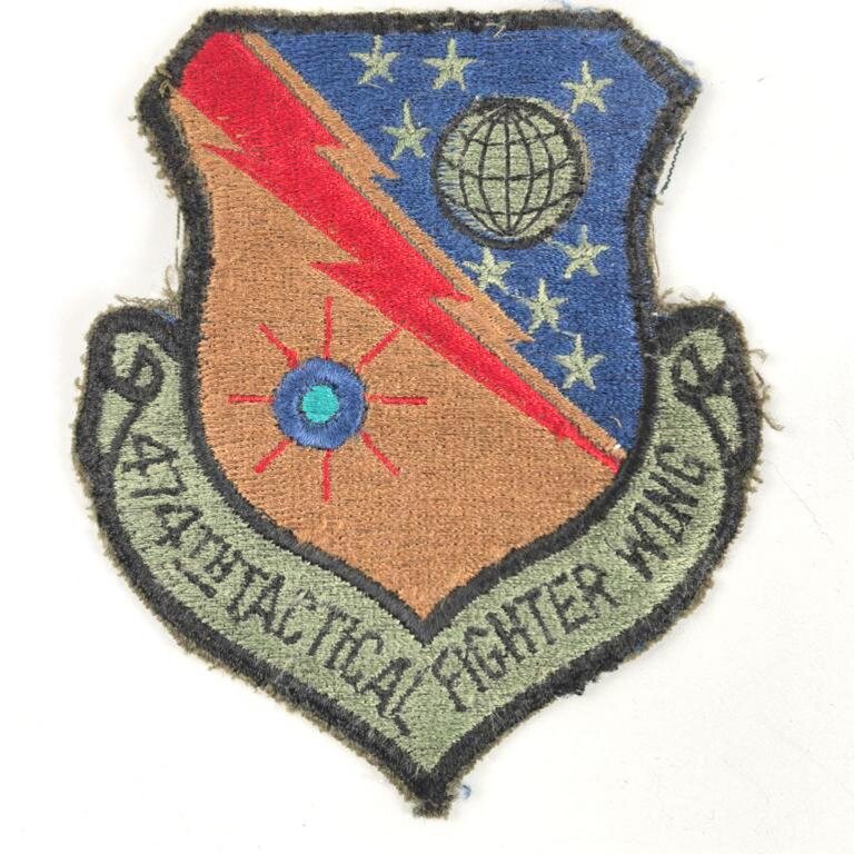U.S. Air Force 474th Tactical Fighter Wing Patch, 15,00