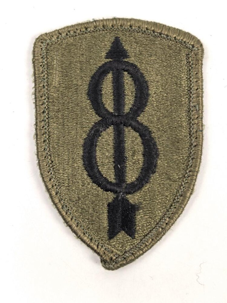 U.S. Army , 8th Infantry Division patch, used, 9,00
