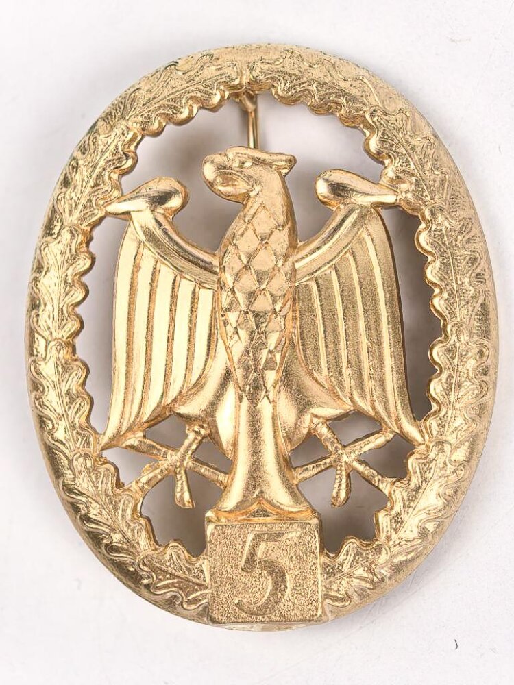 Bundeswehr Leistungsabzeichen in Gold für 5 malige Wiederholung, 35,00