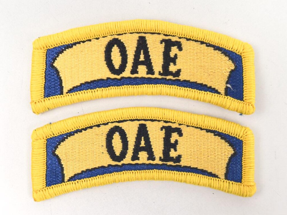 Bundeswehr, Paar Schriftzüge "OAE" Operation Active Endeavour, 10,00