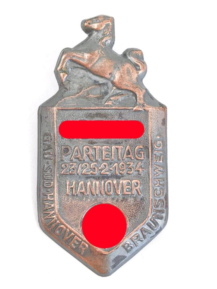 Blechabzeichen " NSDAP Parteitag 1934 Hannover", 50,00