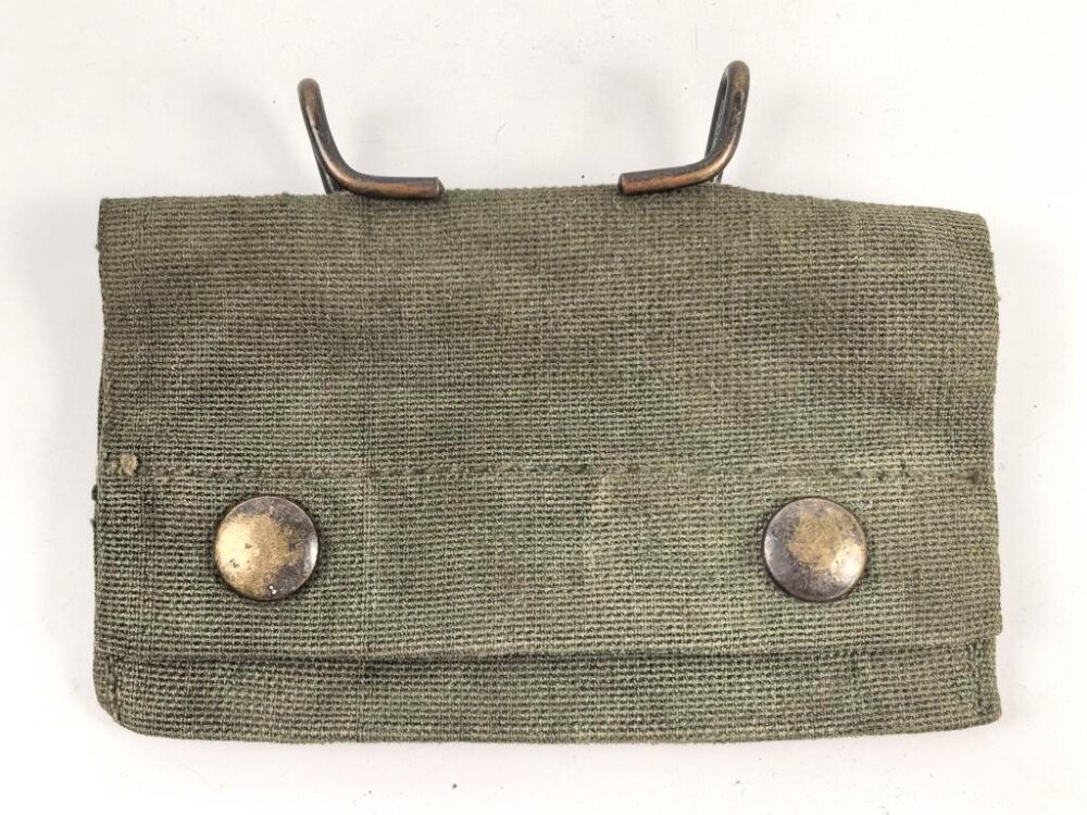U.S. Army, most likely WWI, First aid pouch, model 1910, used. "CS" s