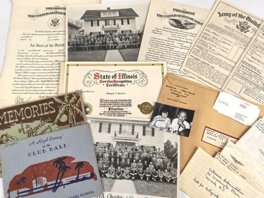 U.S. Army Air Force, Document lot to a Radar Instructor with service ...