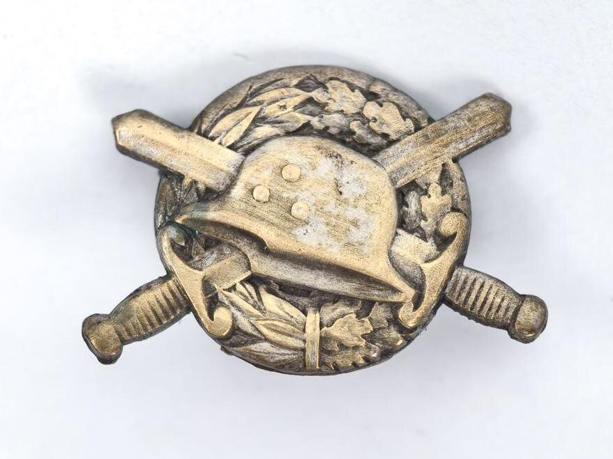 Österreich 1. Republik, Heimwehr Mitgliedsabzeichen. Rückseite verkle