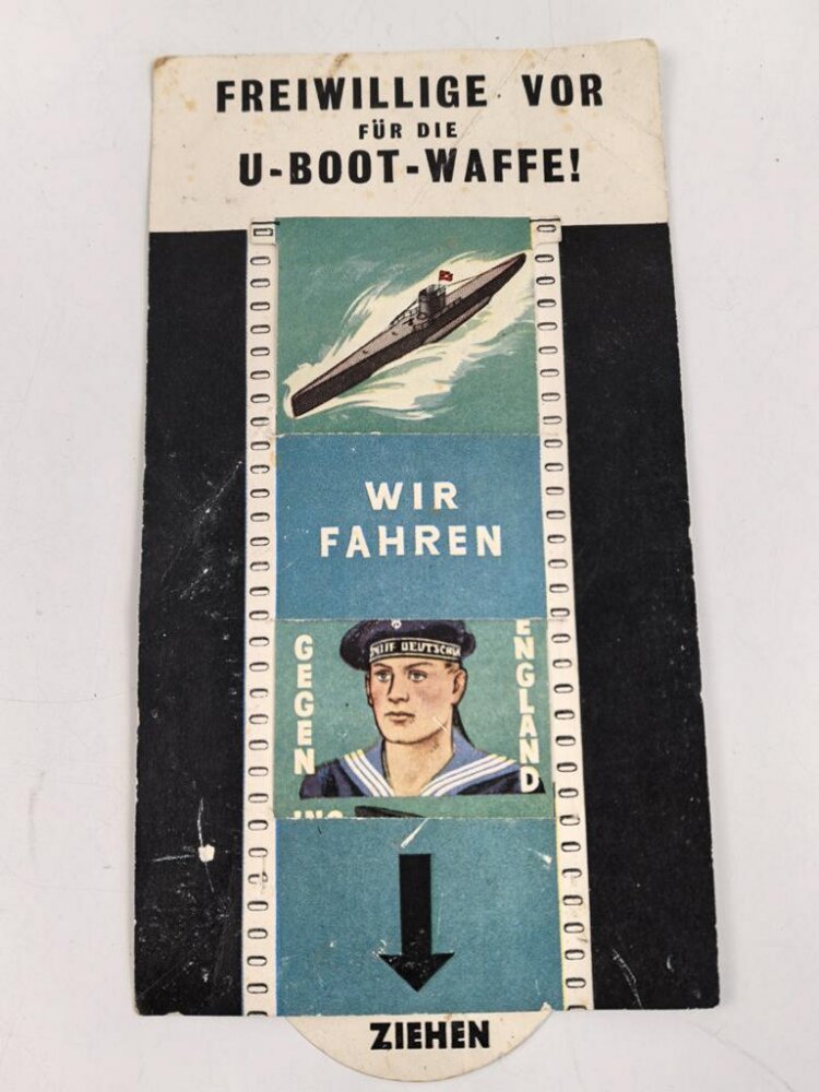 "Freiwillige vor für die U-Boot Waffe ! " Englisches Propaganda Flugb