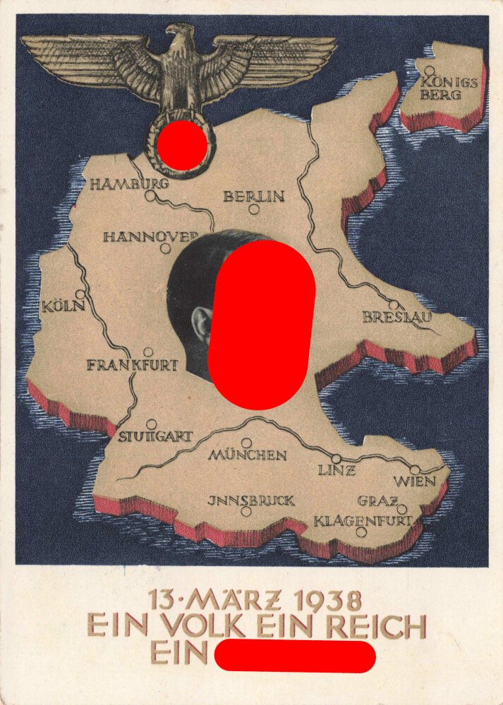 Ansichtskarte "13.März 1938 ein Volk ein Reich ein Führer", 30,00