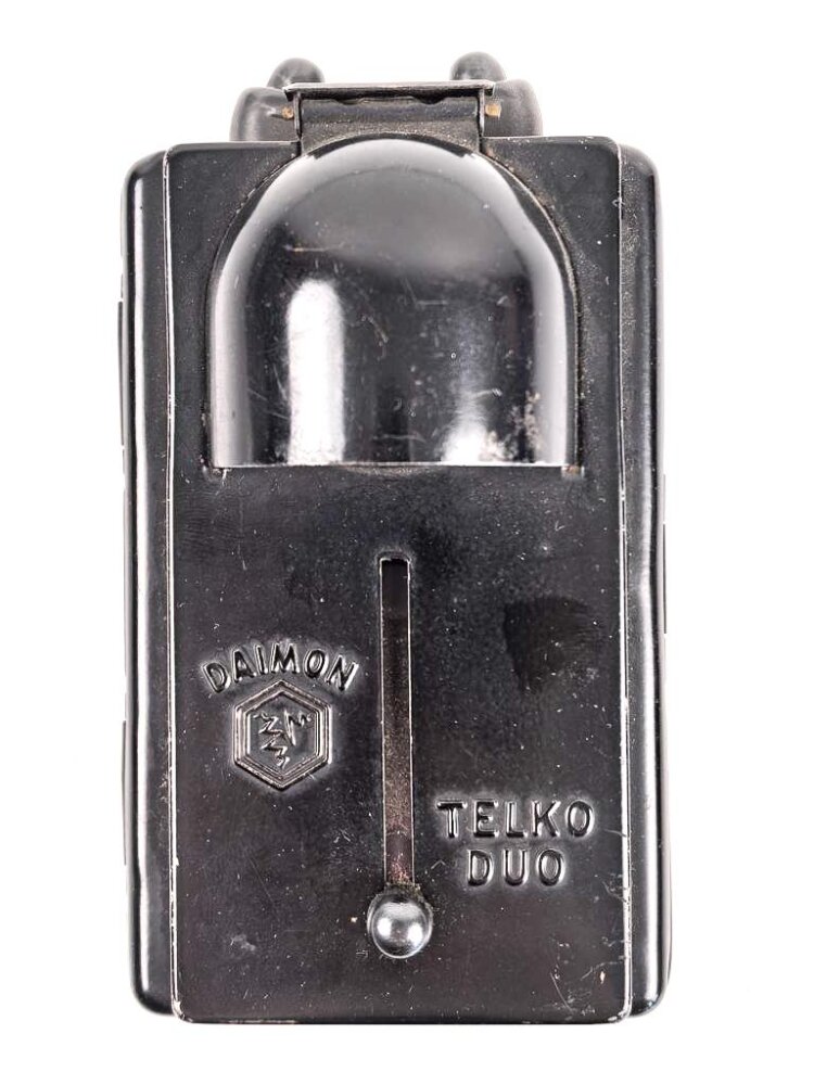 Taschenlampe "Daimon Telko Duo" Originallack, Eigentumsvermerk " Reic