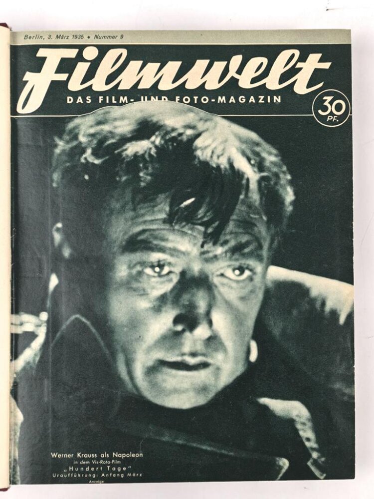 "Filmwelt - Das Film- und Foto-Magazin" ab März 1935 bis Dezember 193