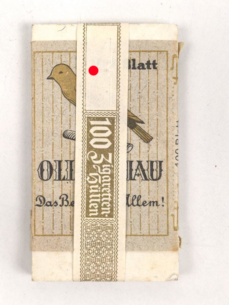 Pack "100 Stück Olleschau" Zigarettenhüllen, ungeöffnet, Steuerbander