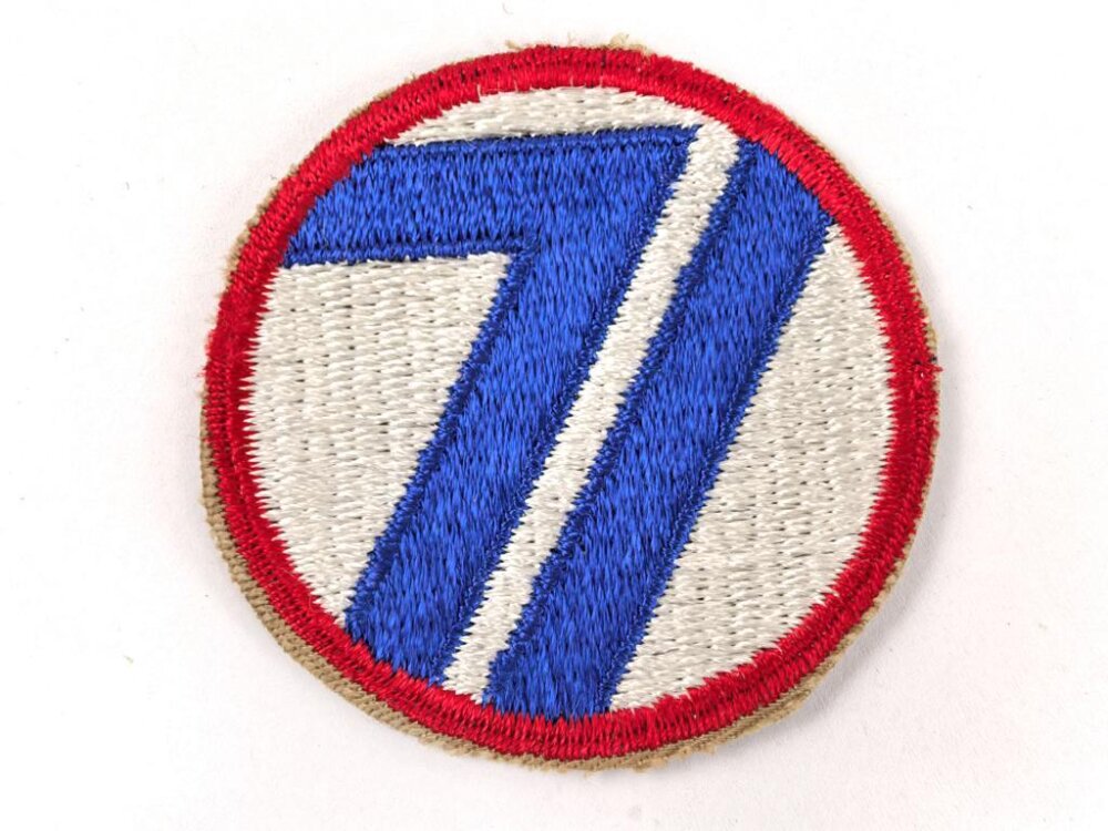 U.S. Army WWII , " 71st Division " patch, 25,00