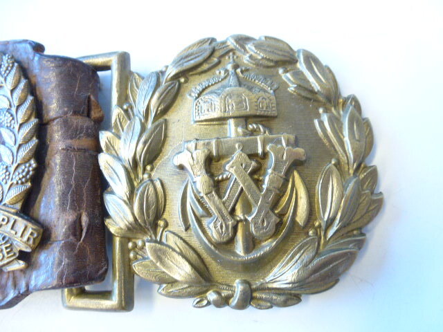 British WWI, Souvenir belt with german Imperial Navy buckle, nice exa ...