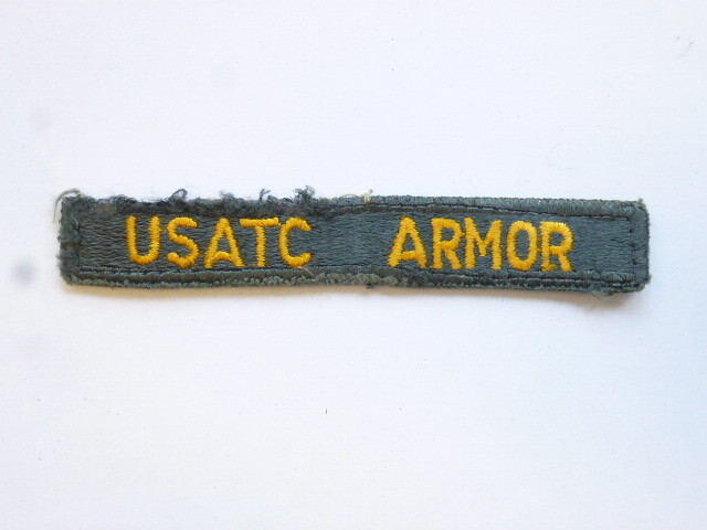 U.S. patch, vgc"USATC Armor", 9,00