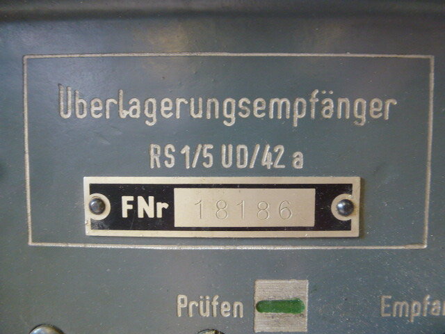 FuMB 4 "Samos" RS 1/5 UD42a. Überlagerungsempfänger der Kriegsmarine ...