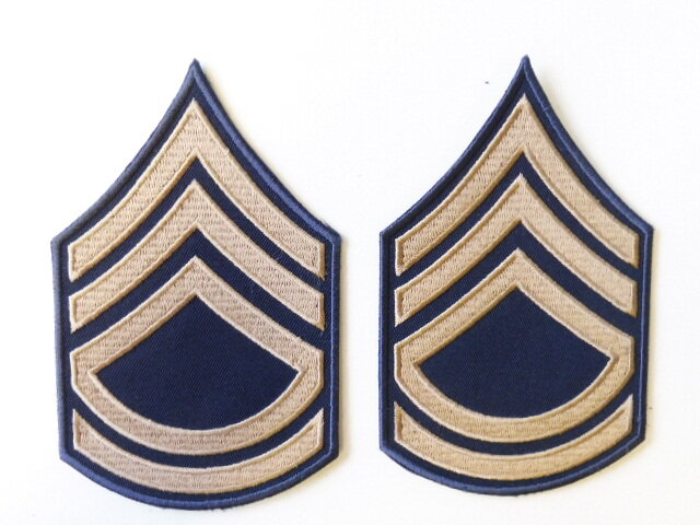 Technical Sergeant Rayon Rank Chevrons (pair), At the Front, 11,70