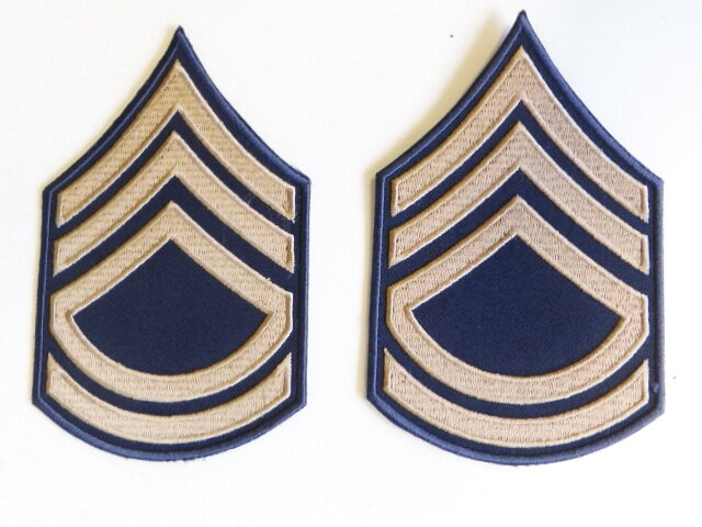 Technical Sergeant Rayon Rank Chevrons (pair), At the Front, 11,70